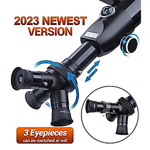 [2023 Upgraded] Telescopes for Adults Astronomy, 70mm Aperture 700mm AZ Mount Astronomical Refracting HD Telescope for Kids Beginners Telescope with Adjustable Tripod, Nylon Bag, Phone Adapter