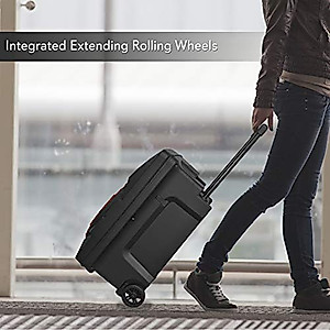 Pyle Wireless Portable PA Speaker System -1200W High Powered Bluetooth Compatible Indoor&Outdoor DJ Sound Stereo Loudspeaker wITH USB MP3 AUX 3.5mm Input, Flashing Party Light & FM Radio -PPHP1544B