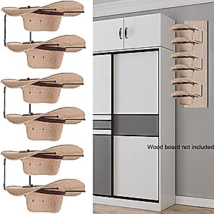 YYDSZZ Cowboy Hat Rack for Wall,6 Pieces Cowboy Hat Holder for Hat Storage Cowboy Hat Hangers for Wall Display, Hat Holder Organizer (Black)