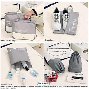 6-Piece Set Storage Box Of Dry And Wet Separation Clothes, Luggage Packing Organizers, With Shoe Bag, Laundry Bag, Toiletries Bag And Cosmetics Bag, Portable Travel Accessories(Pink)