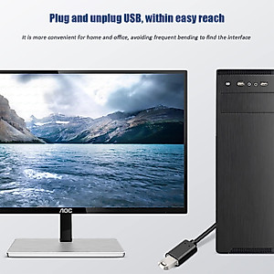 AKWOR USB 3.0 Extension Cable Left and Right Angle, 2 Pack 90 Degree USB3.0 A Male to Male Extender Cord for Laptop TV USB Disk Mouse Hard Disk Camera