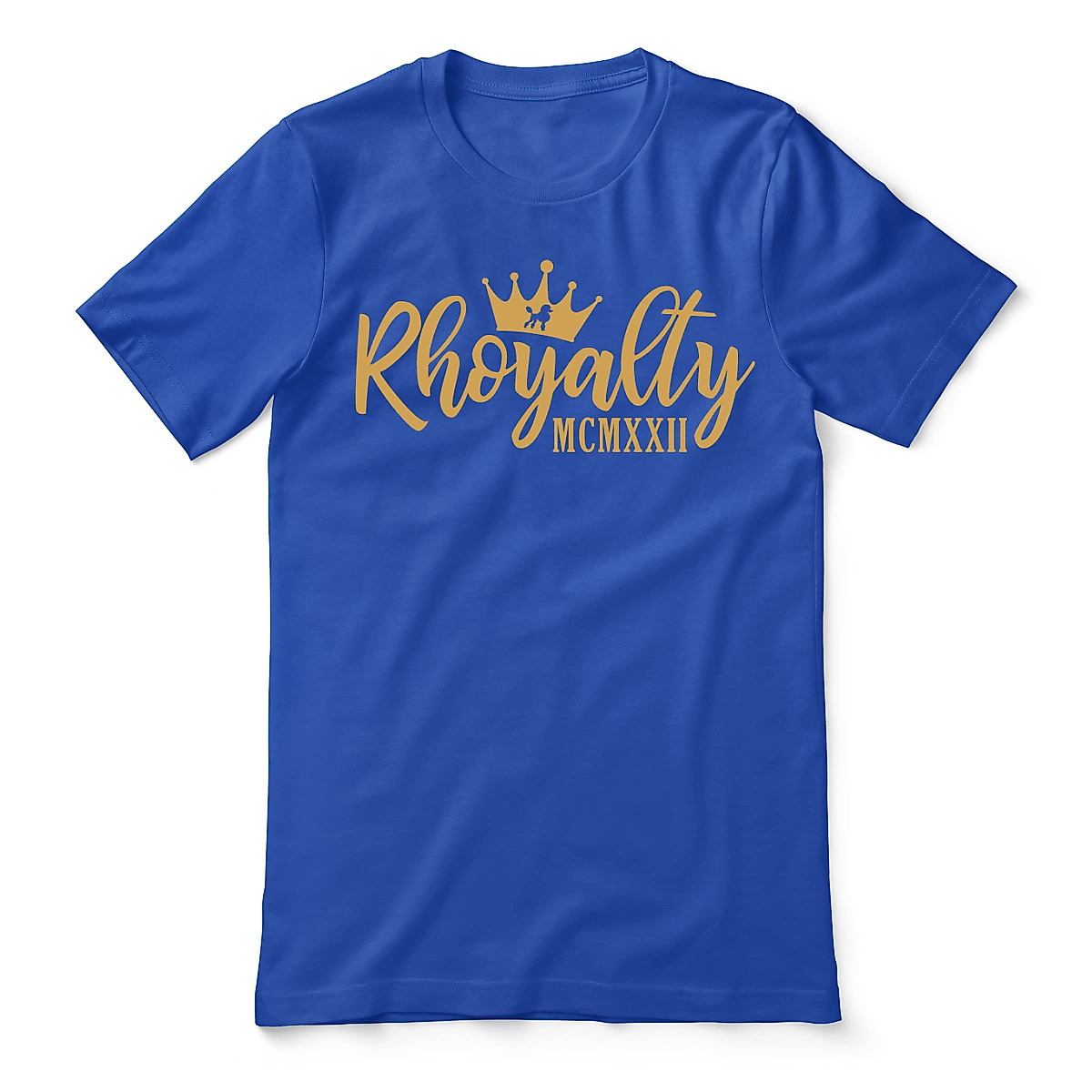BBGreek Sigma Gamma Rho - SGRho Paraphernalia - Official Vendor - Crew Neck T-Shirt - Rhoyalty - Sorority Paraphernalia - Royal Large