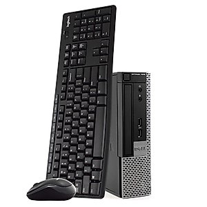 Dell OptiPlex 7010 Ultra Small Space Saving PC Desktop Computer, Intel Quad Core i5, 8GB RAM, 500GB HDD, Windows 10 Pro, New 16GB Flash Drive, Wireless Keyboard & Mouse, DVD, WiFi (Renewed)