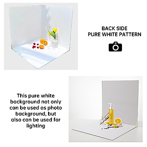 5PCS Photo Backdrop Boards with Carry Bag, 16x16Inch Marble Cement Wooden Photography Background for Food Photography, EOAJAFOU