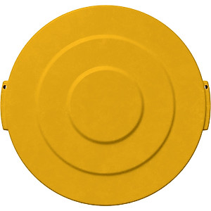 SPARTA Bronco Trash Can Lid, Round Waste Container Cover, Polyethylene, 20 Gallons, Yellow