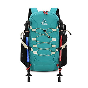 King'sGuard 40L Hiking Backpack Men Women Travel Backpack Waterproof Climbing Daypack with Rain Cover for Mountaineering Backpacking (Blue)
