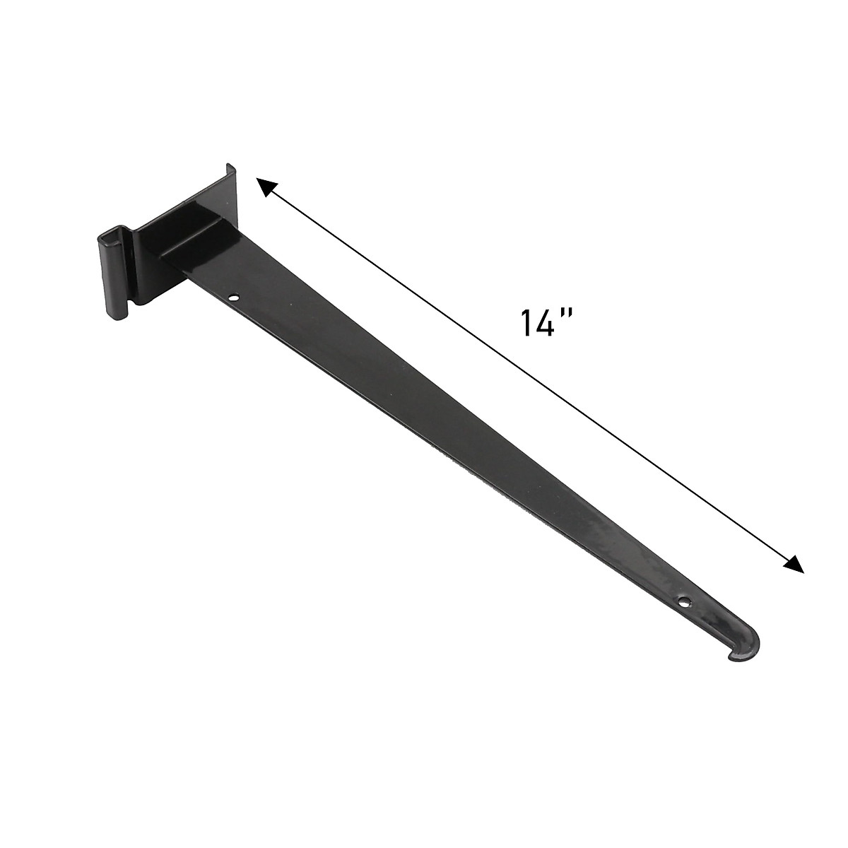 14 inch Black Metal Shelf Brackets for Wire Grid - Pack of 10