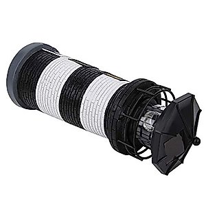 Naroote wosume Waterproof Easy to Install Automatic Rotating Light Rotating Lighthouse for Home(Black and White)
