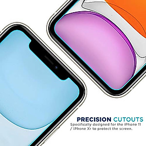 Tech Armor Ballistic Glass Screen Protector for iPhone 11 and iPhone XR [6.1 Inch] Display 3 Pack Tempered Glass, Case Friendly