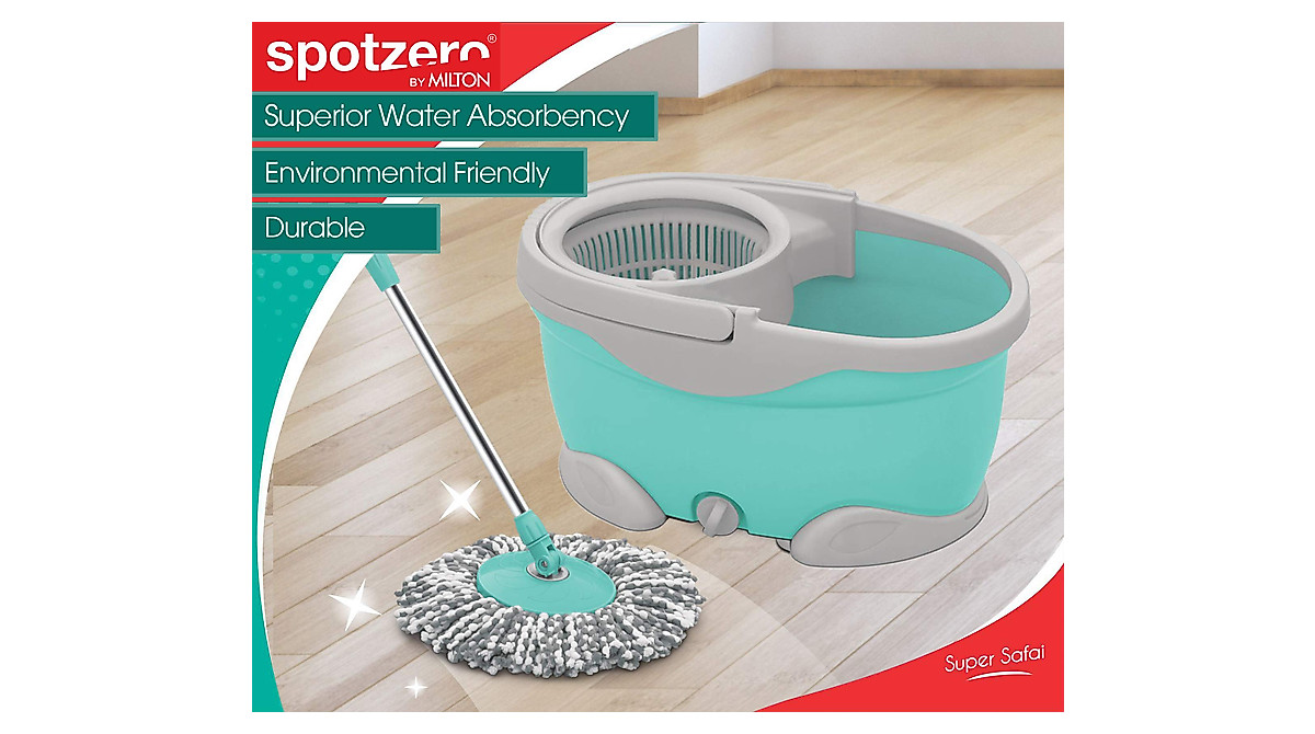 Spotzero Maxx Spin Mop & Bucket Set - Clean Floors Easily
