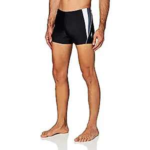 Speedo Men's Swimsuit Square Leg Splice Black/Black