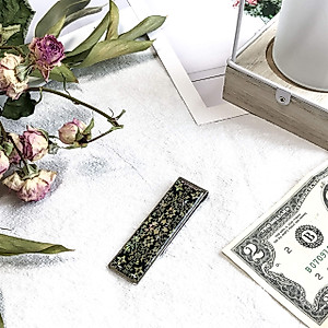 Mother of Pearl Money Clip Wallet Credit Card Slim Bussiness Card Stainless Steel Holder Noble Gift Collection (Creeper)