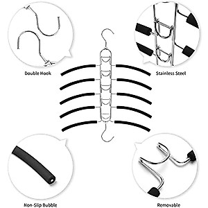 Koobay Multifunctional Adult Clothes Rack,5 in 1 Duty Space Saving Clothes Metal Hanger,Heavy Duty Metal Blouse Hanger Closet Storage Organizer for Coat Suit Jacket Sweater Skirt Shirt Pants (4)