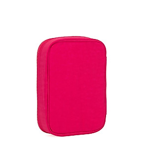 Kipling Women's 100 Pens Printed Case, Accessories, Art Supplies, Makeup, Travel Organizer, True Pink