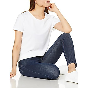 Amazon Essentials Women's Classic-Fit Short-Sleeve Crewneck T-Shirt, Pack of 2, White, Small