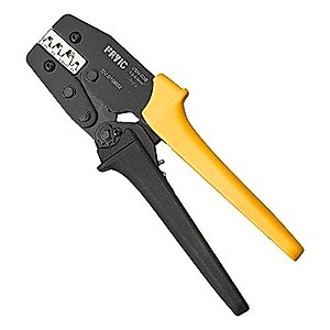 Fryic Ratchet Crimping Plier VSN-03B Used for 21-9 AWG (Similar to 0.5-6 mm²) Non-Insulated Tabs and Receptacles Ratchet Crimping Tool