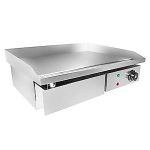 GorillaRock Flat Top Griddle | Teppanyaki Grill with Single Thermostat | Commercial Griddle | 21.50’ x 16.00’ | 110V