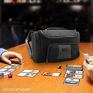 USA Gear MTG Bag Compact Card Case - Magic the Gathering Deck Carrying Case with Padded Customizable Interior, Fits MTG Deck Boxes, Booster Box, Yugioh Card Decks and more Accessories (Bag Only)