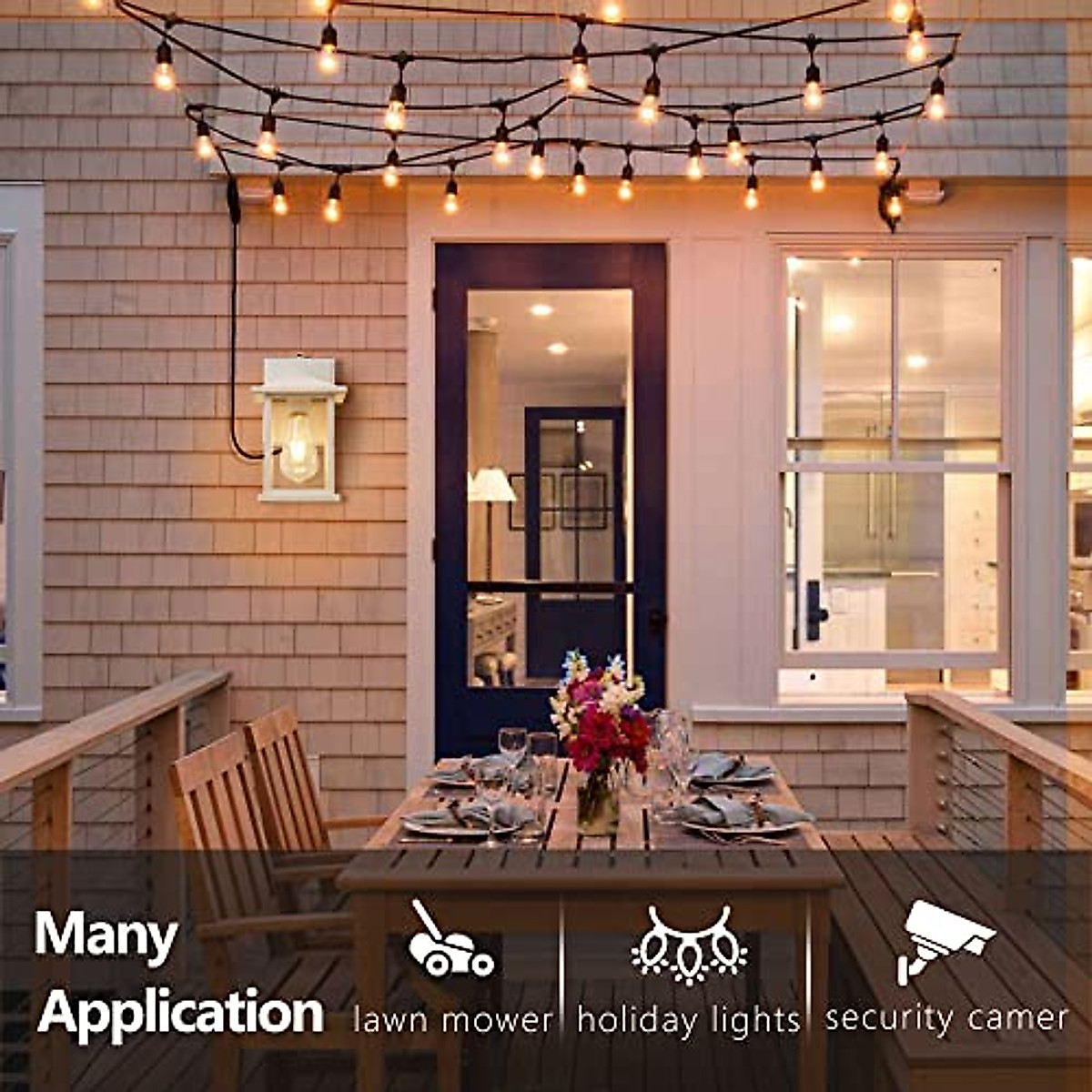 OUPAVOCS Outdoor Lights with GFCI Outlet, Dusk to Dawn Front Porch Lights, Waterproof Exterior Light Fixture, Mate White Outdoor Wall Sconce Wall Mount Outside Patio Lights for House, Garage