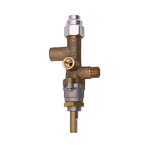 METER STAR Propane Fire Pit Main Control Brass Safety Valve,Gas Room Heater Pilot Burner Assembly Parts Thermocouple Safety Device Ignition Component Pilot Assembly Kit