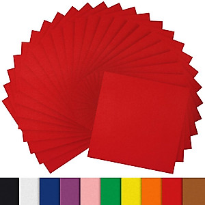 108pcs Felt Sheets, 4"x4", Red Felt, Felt Fabric Sheets, Nonwoven Felt for DIY and Sewing Projects, Square Felt.