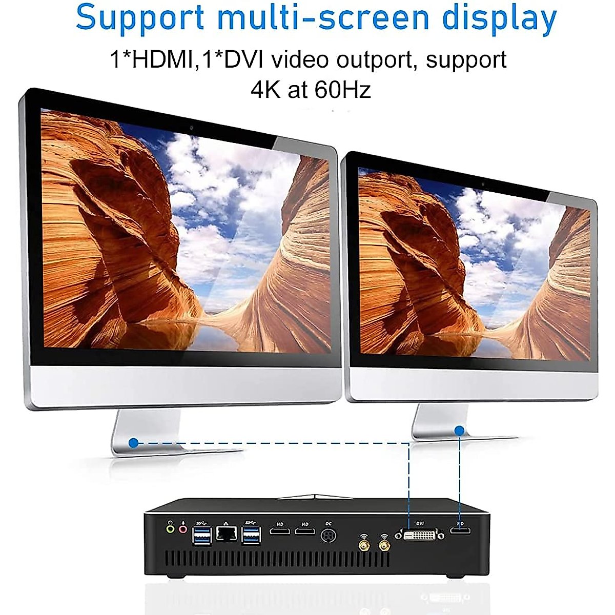 PARTAKER Mini Gaming PC,Desktop Computer,Powerful Mini PC with Core i9 10900F Octa Core Processor, 64GB DDR4 1TB SSD, GTX1050Ti, 4K, Dual Monitor Capable, Win10 Pro