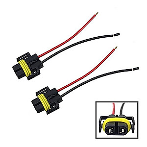 iBrightstar H11 H9 H8 880 881 Female Adapter Wiring Harness Sockets Wire for Headlights or Fog Lights