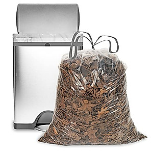 Aluf Plastics 20-30 Gallon 0.8 MIL Clear Drawstring Trash Bags - 30" x 33" - Pack of 36 - For Home, Kitchen, Bathroom, & Office , 36 Count (Pack of 1)