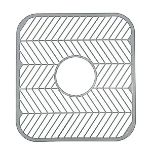 Kitchen Details Grid, Protects Dishware Plastic Sink Mat, 12"x 11"x 0.4", Assorted: White or Grey