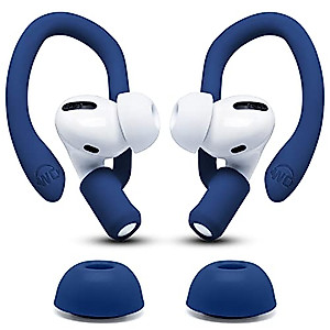 WC HookZ + WC TipZ - Over Ear Hooks and Memory Foam Tips Combo for Airpods Pro by Wicked Cushions | Black & Black