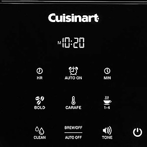 Cuisinart DCC-T20 14-Cup Programmable Coffeemaker Touchscreen, Black