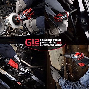 ACDelco 3/8 Power Impact Wrench 90ft-lbs LED Light Cordless Li-ion 12V Max Compact Tool, Kit with 2 Batteries, Charger, G12 Series ARI12104