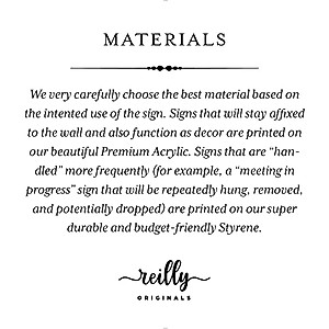 Reilly Originals 5x7 Inch Please Do Not Disturb Sign ~ Exclusive Value Series with Elegant Designer Graphics ~ Ready to Hang (White)