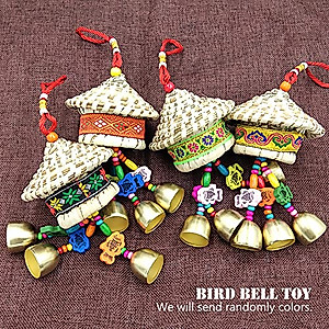 KUCDBUN Bird Playground 3 Layers Parrot Playstand with Bird Rope Perch for Parakeets, Budgies, Cockatiel, Conures, Finches, Lovebirds ect Small Birds