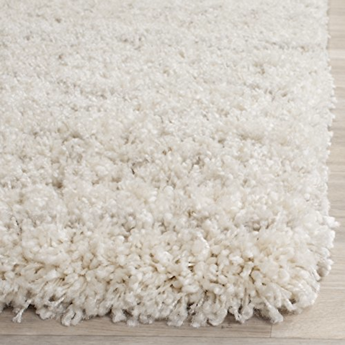 SAFAVIEH Arizona Shag Collection 8' x 10' Ivory/Beige ASG741A Moroccan Non-Shedding Living Room Bedroom Dining Room Entryway Plush 1.6-inch Thick Area Rug