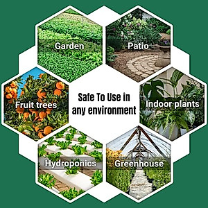 BugZooka 8oz Concentrate: Makes 2 Gallons All Natural Prevents Ants, Spiders, Aphids, Whiteflies, Caterpillars, Thrips, Stink Bugs,miticides, Pesticides, and Fungicide All Stages of Crops USDA