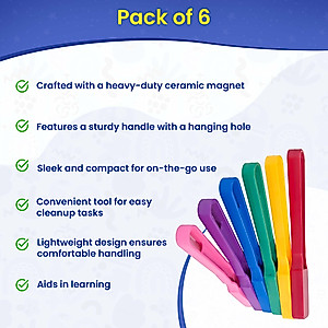 MR CHIPS Made in USA Magnetic Bingo Wand Set – 6 Pack Magnetic Wands - Ideal for Bingo, Science Experiments, Homeschool Accessories, Fridge Décor & Sewing Supplies