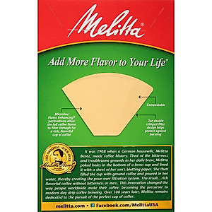 Melitta #4 Coffee Filters, Natural Brown, 2 Pack of 100 Filters.