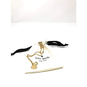 Kate Spade Spot The Spade Pave Charm Pendant Necklace Gold