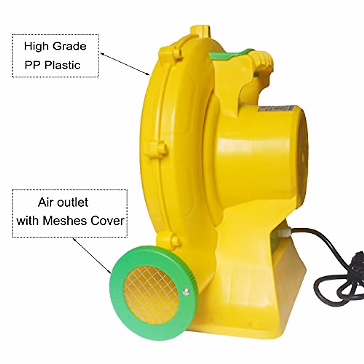 dobvyvn Air Blower 550 Watts, Bounce House Blower for inflatables Jump House, Inflatable Castle and Jump Slides, Efficient and Convenient Commercial Inflatable Blower for Bounce House (Style C)