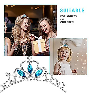 WLLHYF 2 Pieces Girls Crystal Tiara Headband Heart Rhinestone Princess Crown Headband Vintage Hair Bands for Kids Girls Women Wedding Prom Birthday Party