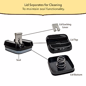 Simply Gourmet Food Storage Containers for Kitchen Organization - Pack of 6 （1.2L/5 Cups） BPA-Free Airtight Organizers for Flour, Sugar, Coffee & More - Includes Label & Marker