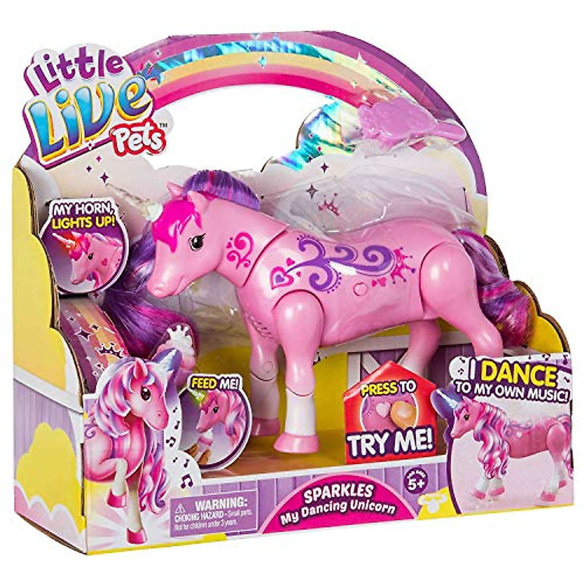Little Live Pets - Sparkles My Dancing Interactive Unicorn | Dances & Lights to Music - Engaging Fun - Batteries Included | For Ages 5+