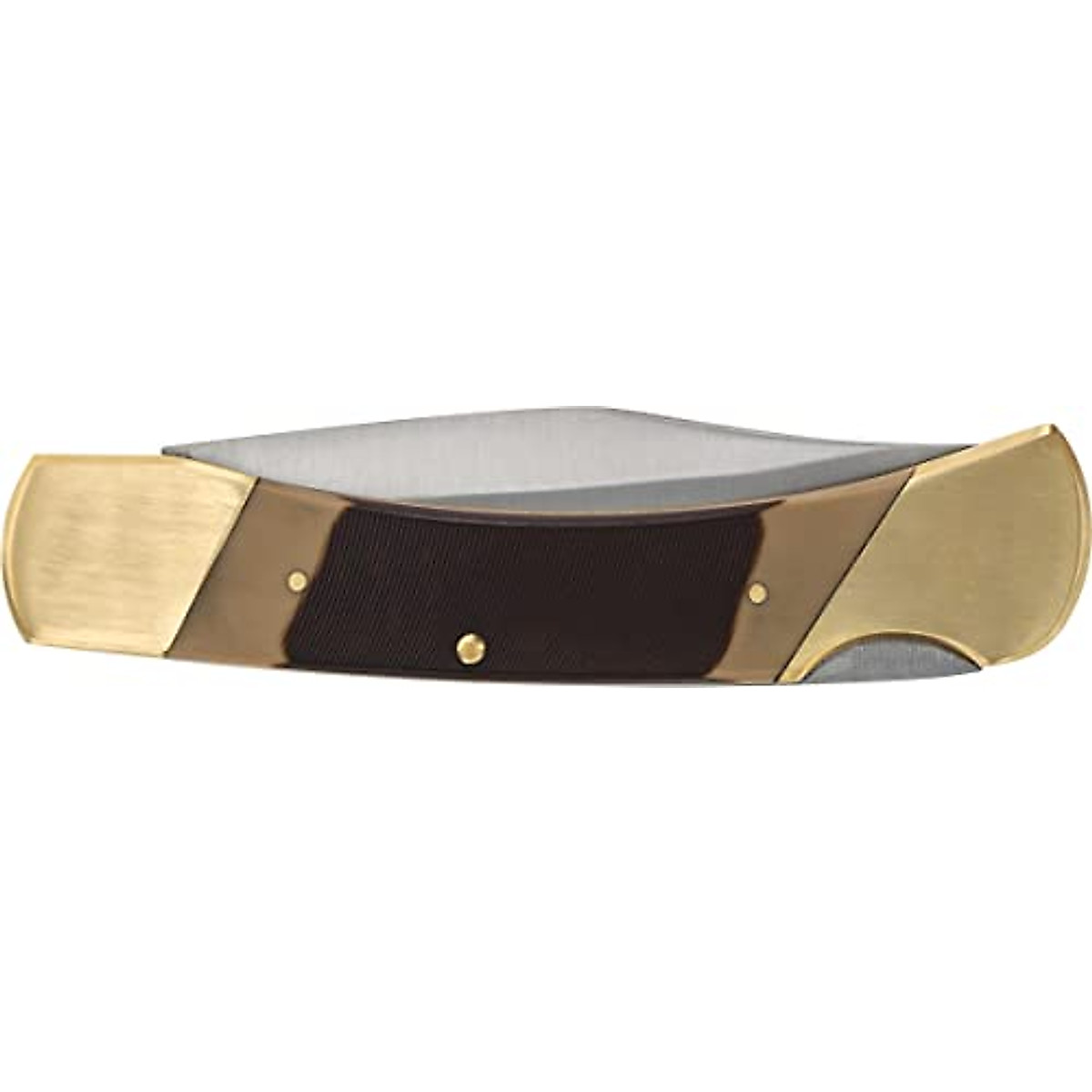 Old Timer 7OT Cave Bear Traditional Lockback Pocket Knife with 3.9in High Carbon Stainless Steel Blade, Sawcut Handles, and Leather Belt Sheath for Hunting, Camping, Whittling, EDC, and Outdoors