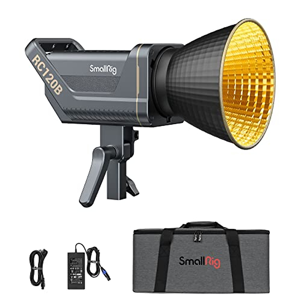 SmallRig RC 120B 120W Bi-Color Cob Video Light 52800Lux@1m 2700K-6500K On-Board and SmallGoGo App Control, TLCI 96+ CRI 95+,9 Lighting Effects Support AC Adapter & 14.4V/26V V-Mount Battery-3471
