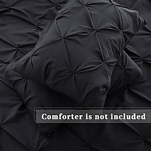 SunStyle Home Duvet Cover Twin Size - Reversible Pintuck Duvet Cover Set with Zipper Closure, Rust 2 Pieces Bedding Set, 1 Duvet Cover 68"x90" and 1 Pillow Sham 20"x26"