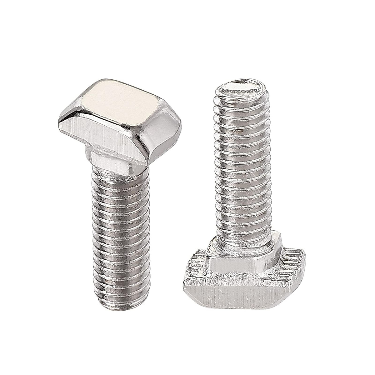 Metric M6 x 25mm Thread T Slot,Drop-in Bolt T-Bolt,Hammer Head Bolt,T Screw Stud for 3030 Series Standard 8mm T-Slot Aluminum Extrusion Profile,Carbon Steel Nickel Plated (3030 Series,40Pcs)