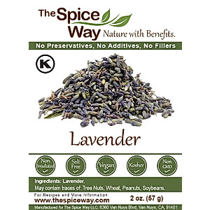 The Spice Way Lavender Flowers - (2 oz) dried flower buds for tea and culinary use
