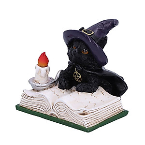 Nemesis Now Familiar's Spell Cat Figurine, Black, 8.5cm