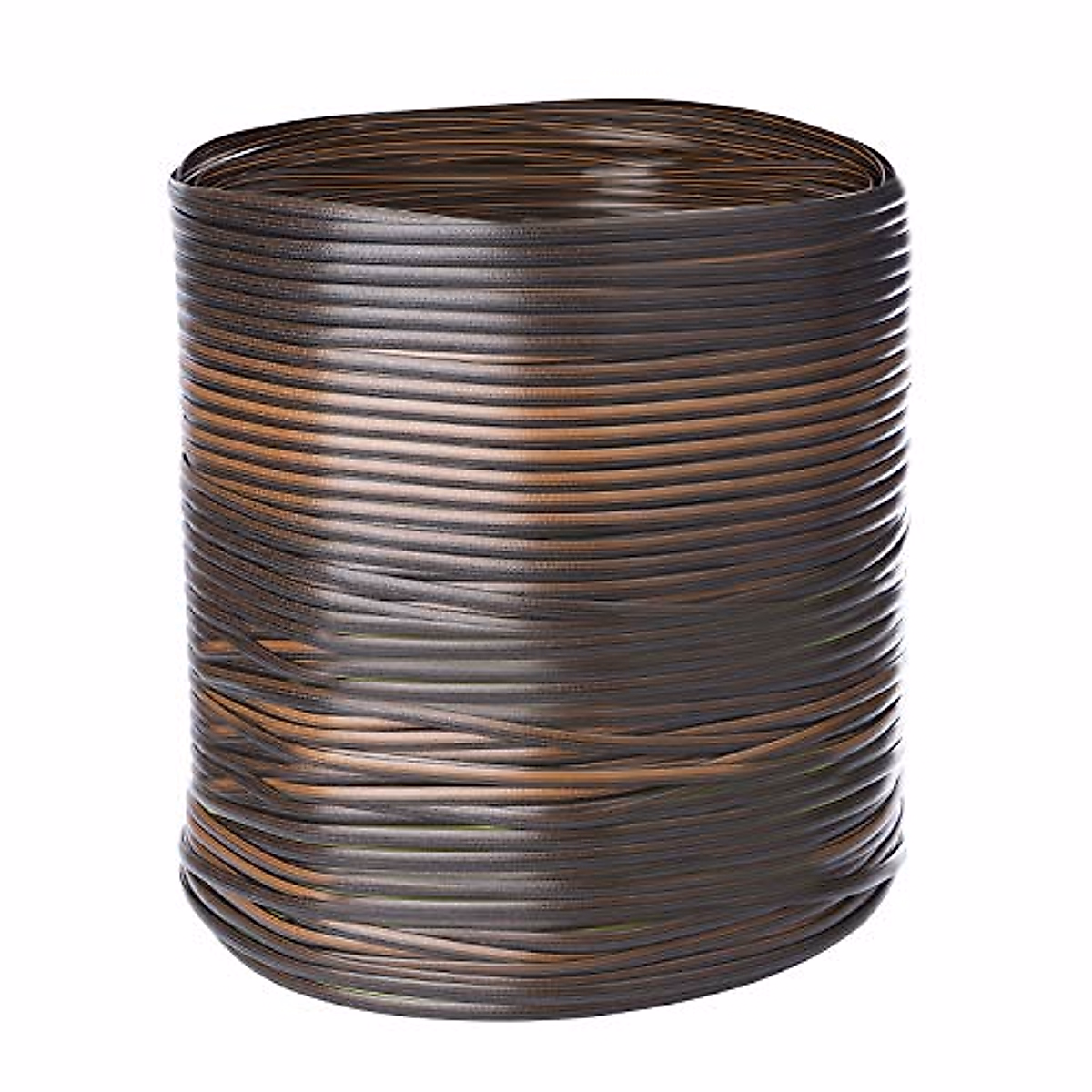 120ft Wicker Repair Supplies, Two-Tone Gradient Dark Brown with Light Brown Stripes, Plastic Rattan Material for Patio Chair Repair Flat Wicker Furniture Repair Replacement